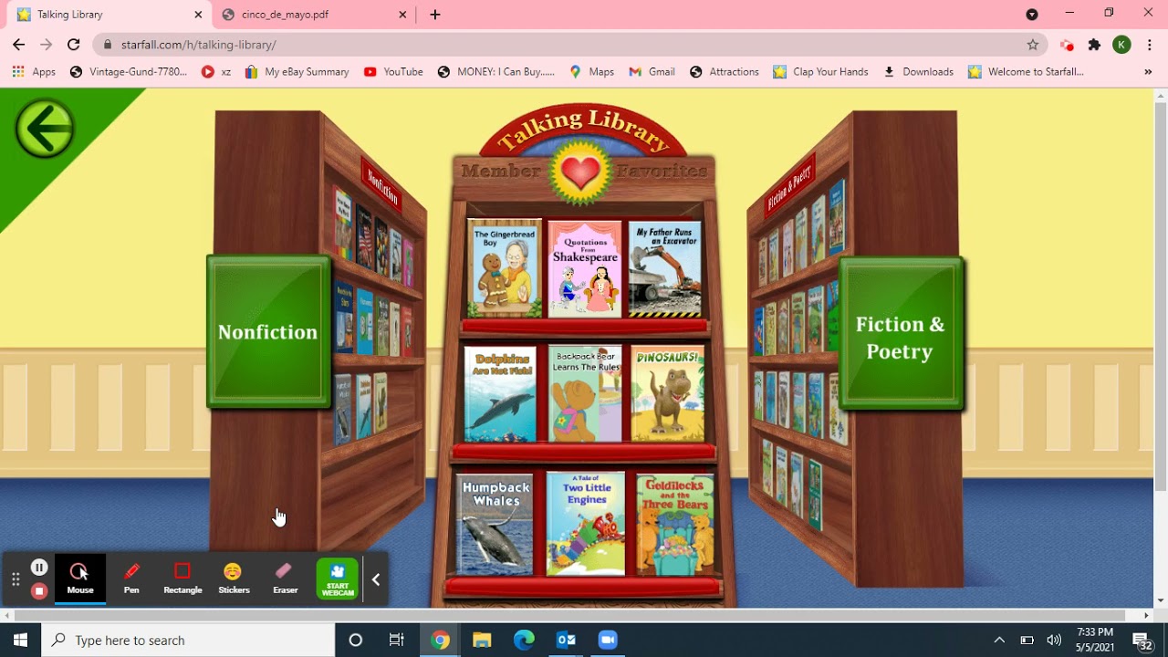 Class Meeting: 5/5/21 Starfall Motion Song, May Calendar,"Humpback ...