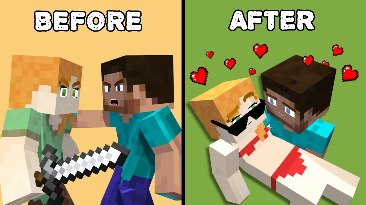Alex and Steve: A Love Story - FULL MOVIE (Minecraft Animation) - YouTube