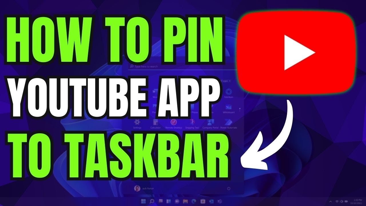 Secret Trick to Get YouTube App on Your Taskbar in Seconds! - YouTube