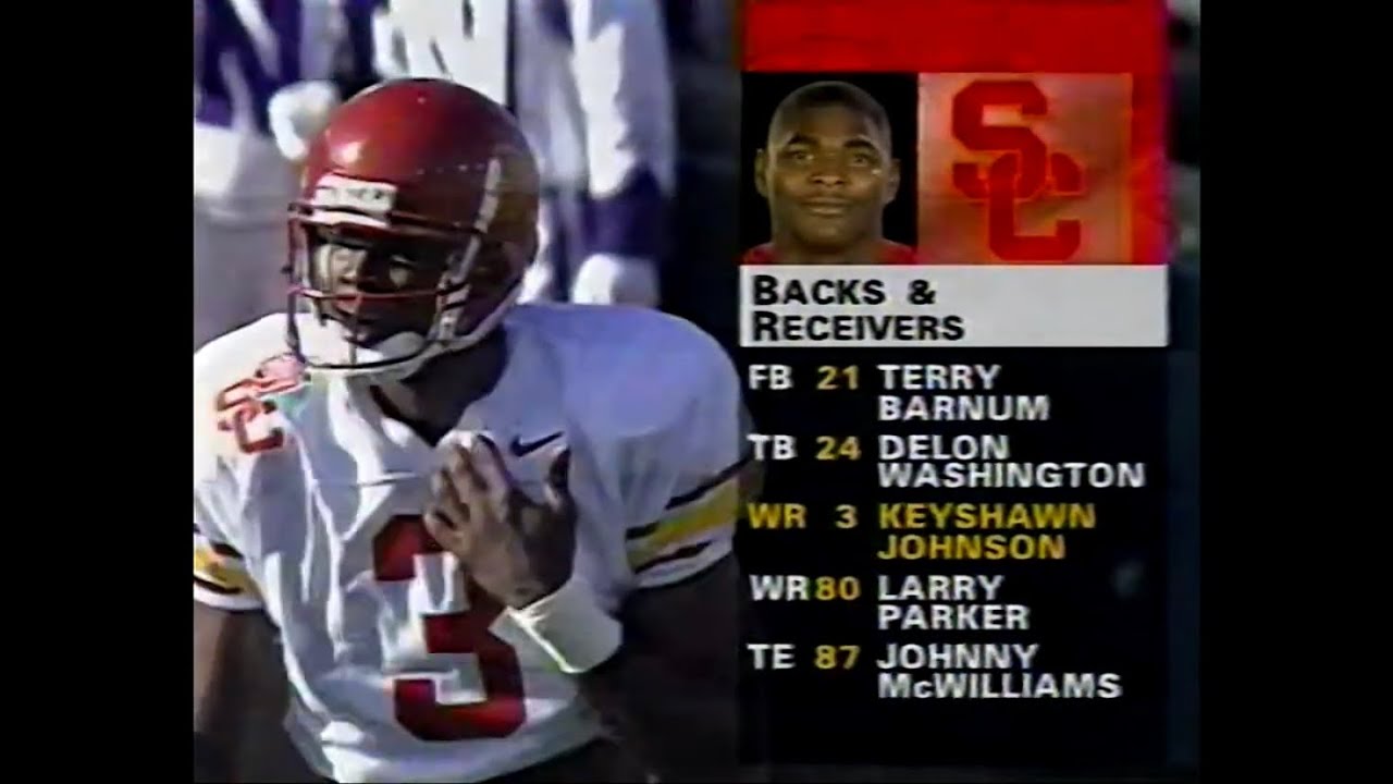 1996 Rose Bowl - Northwestern Wildcats vs USC Trojans - Keyshawn ...