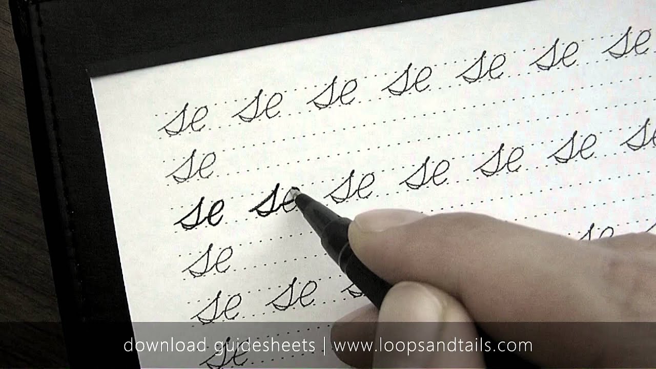 how to write in cursive - se - YouTube