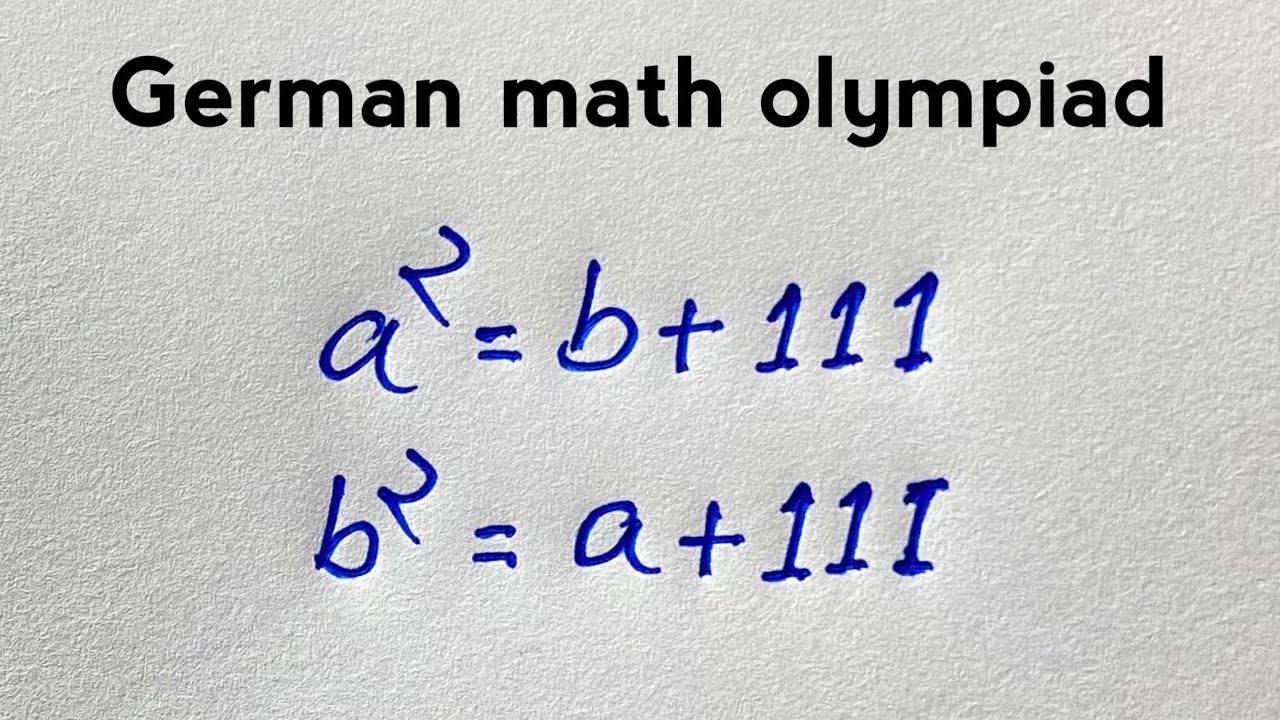German math olympiad question | A nice math olympiad algebra problems ...