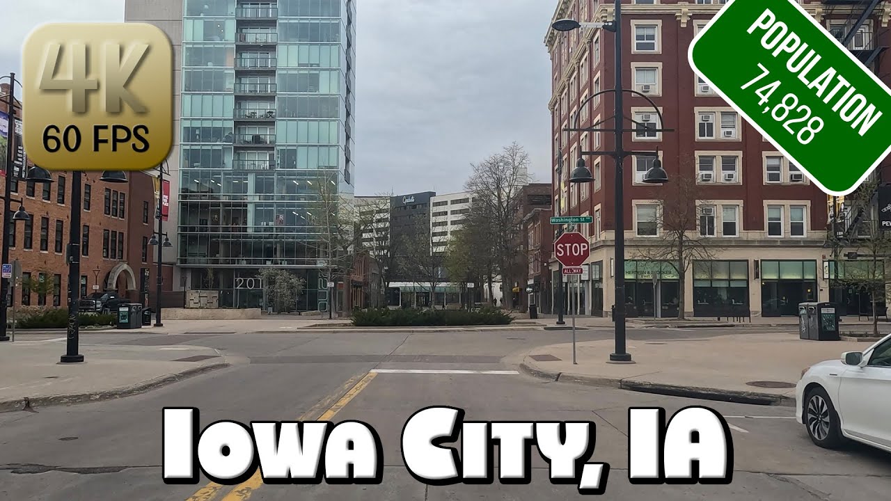 Driving Around Downtown Iowa City, IA in 4k Video - YouTube