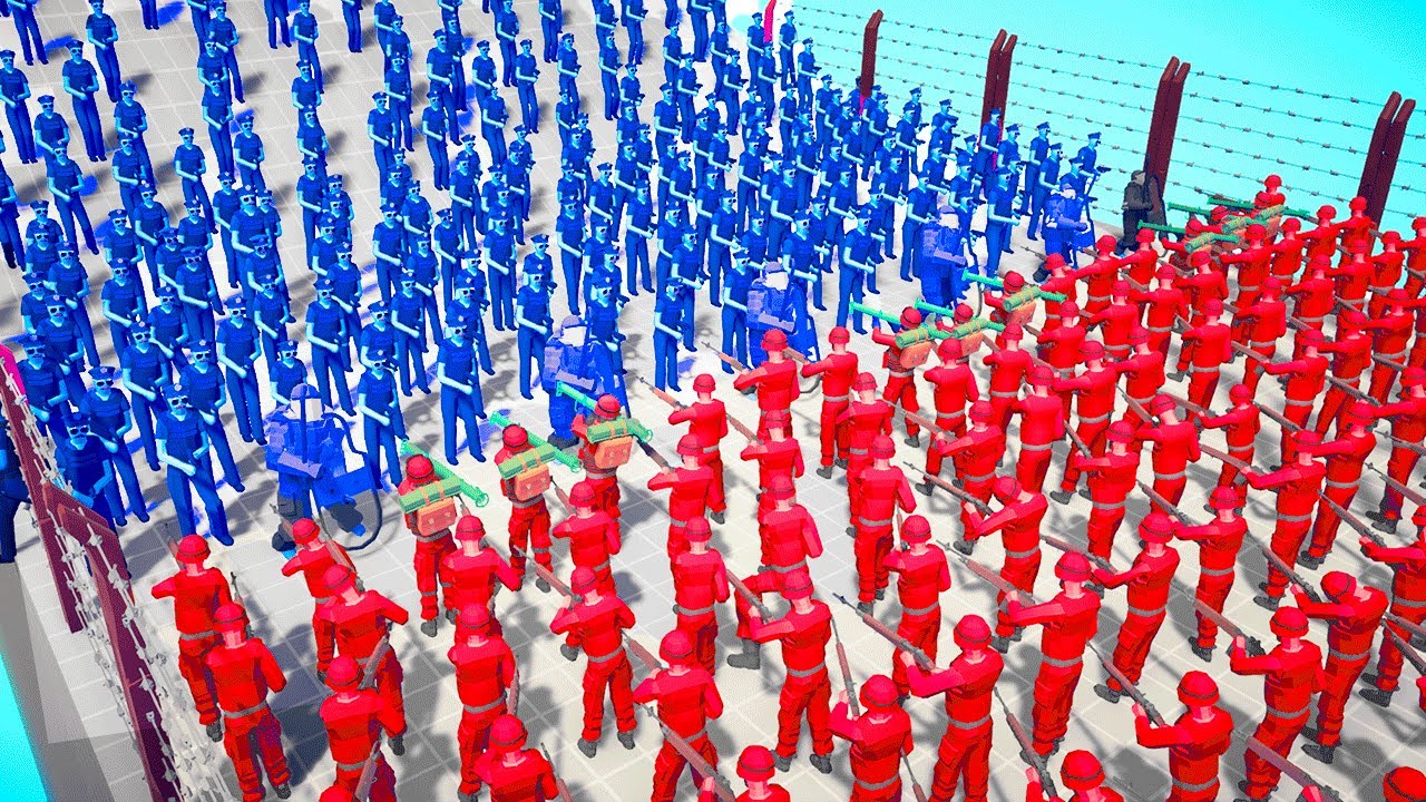 POLICE ARMY 👮 VS 🪖 MILITARY ARMY / Totally Accurate Battle Simulator ( TABS ) - YouTube