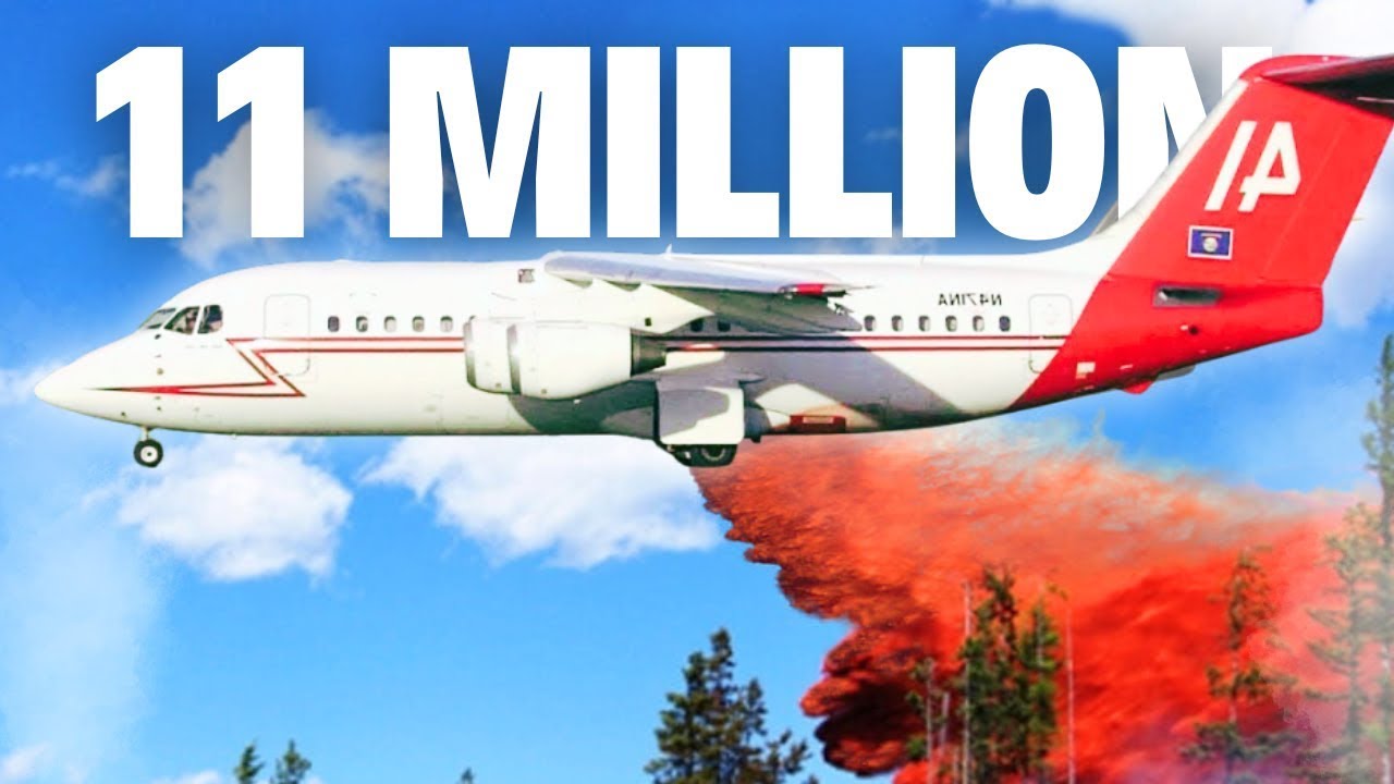 The Incredible BAe 146 Water Bomber Airplane - YouTube
