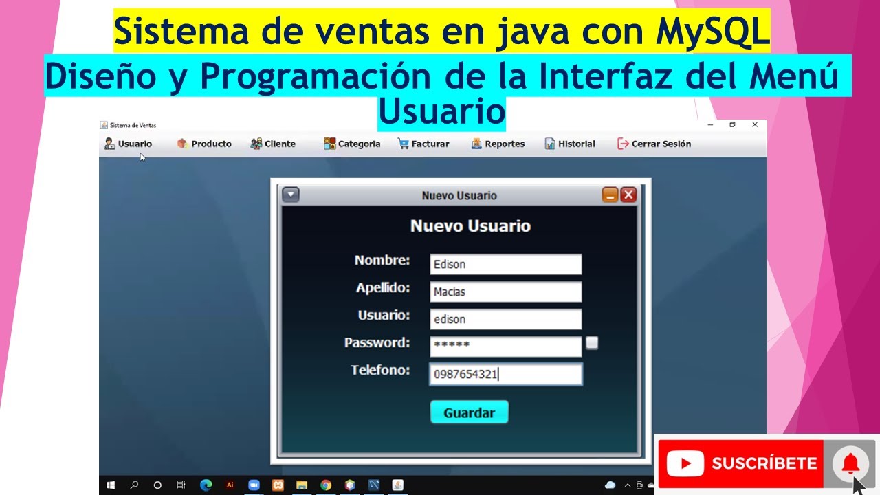 PARTE 13. - Diseño y Programación de la Interfaz del Menú Usuario👻🖥️ ...