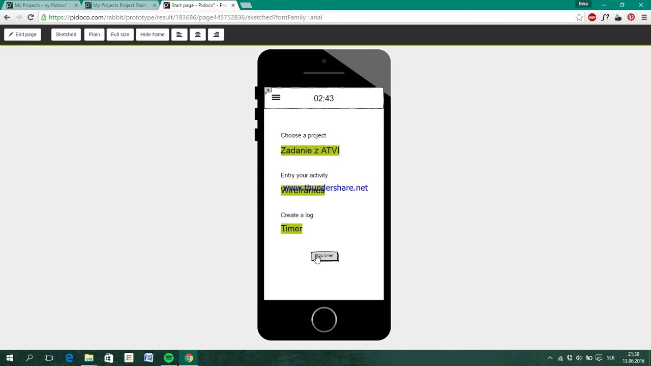 Simulating prototype in Pidoco - YouTube