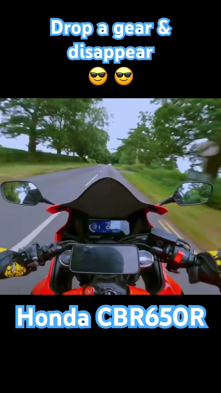Drop a gear & disappear on the Honda CBR650R #shorts #honda #cbr # ...
