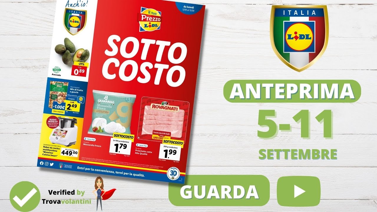 VOLANTINO LIDL dal 5 all 11 settembre 2022 #anteprima - YouTube