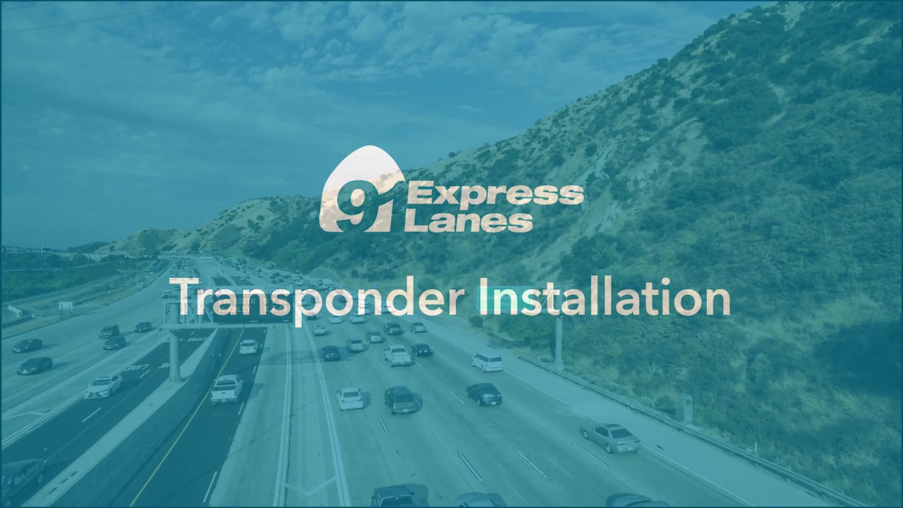91 Express Lanes Transponder Installation - YouTube