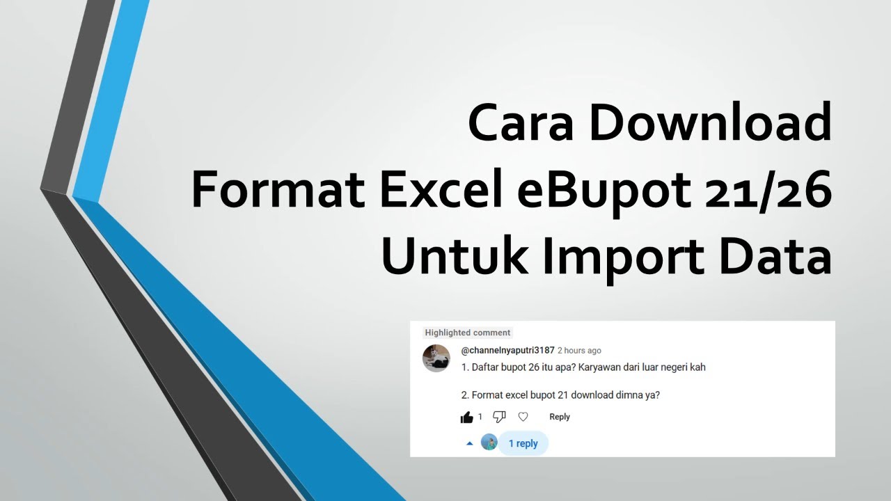 Cara Download Format Excel eBupot 21/26 untuk Import Data - YouTube