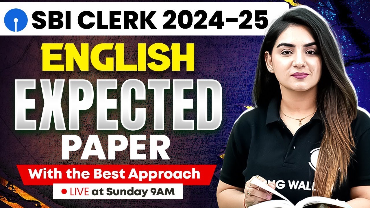 SBI Clerk English | SBI Clerk English Expected Paper | English for SBI Clerk | by Anchal Ma'am ...