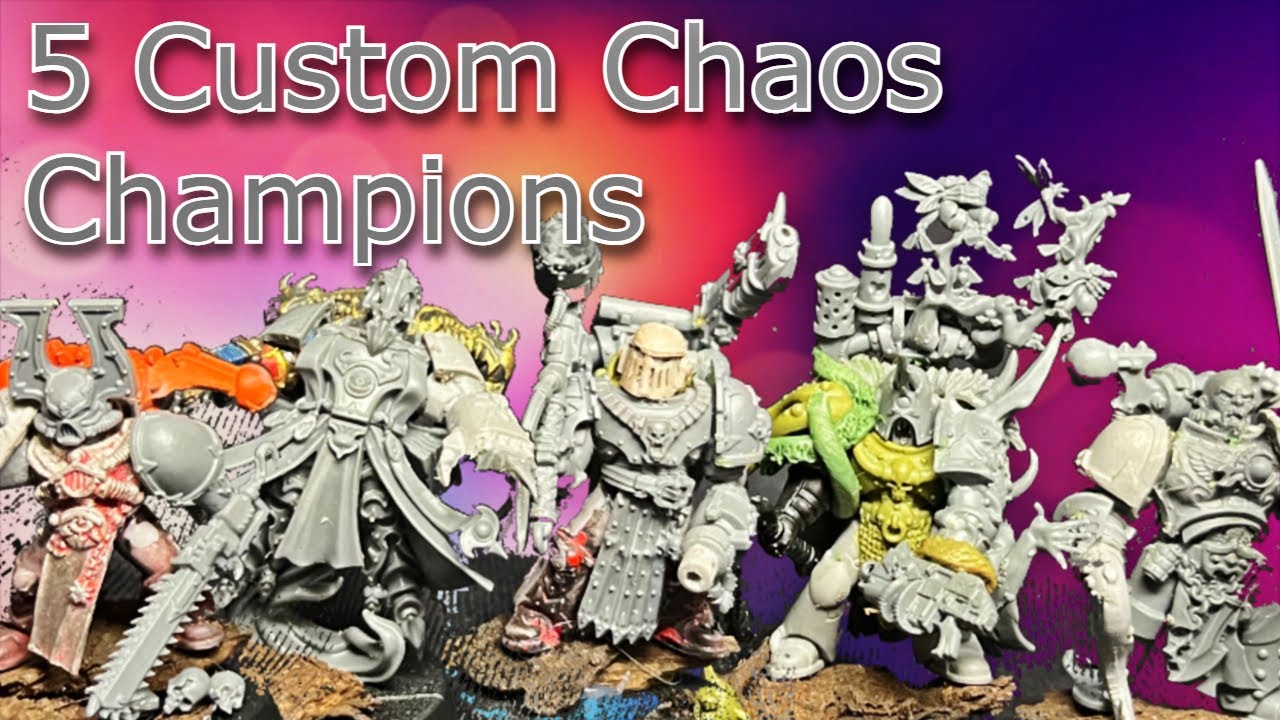 Custom Chaos Space Marine Chosen 5 Different Legion Champions Warhammer ...