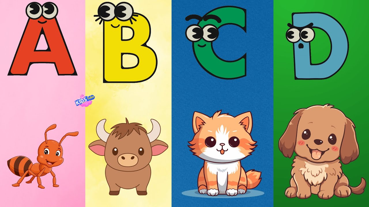 ABC Animal Alphabet Song for Kids | Learn Letters A-Z with Fun Animal ...