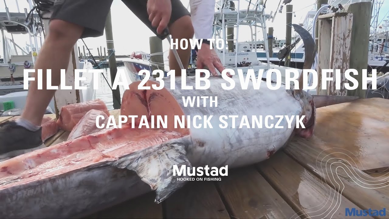 How to clean a 231lb swordfish with Captain Nick Stanczyk - YouTube