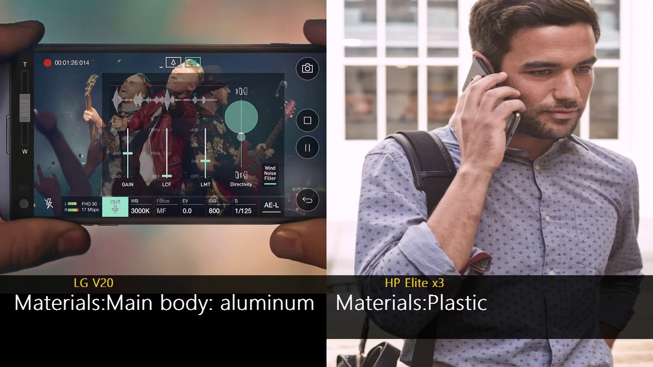 LG V20 vs HP Elite x3 - YouTube