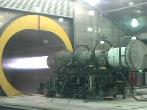 Test cell burner run - YouTube