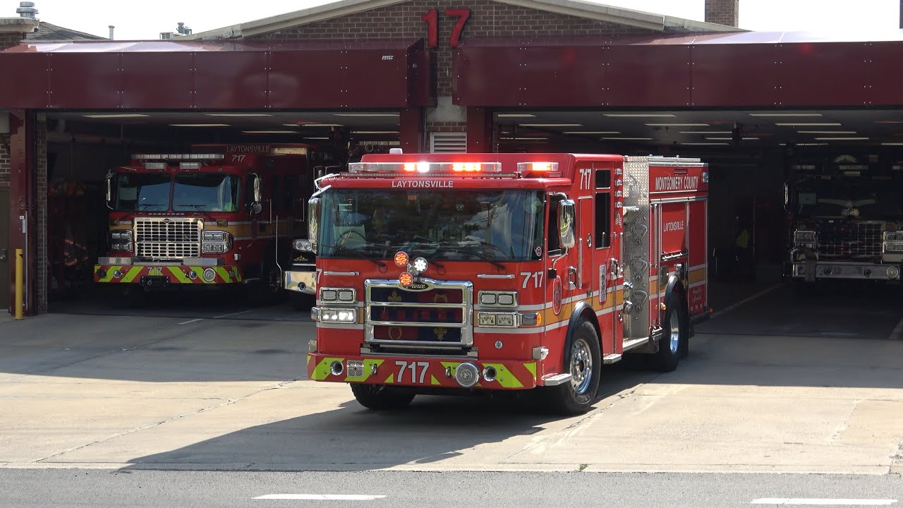 Montgomery County Engine 717 responding - YouTube