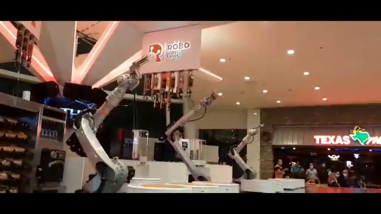 Opening of Robo cafe at Festival city - YouTube