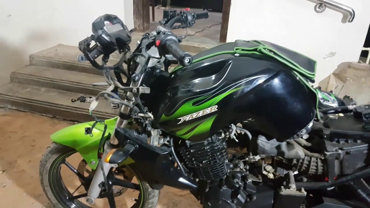 Yamaha fazer v1 with angel eye and shark tail - YouTube