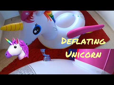 Deflating Inflatable Unicorn - YouTube