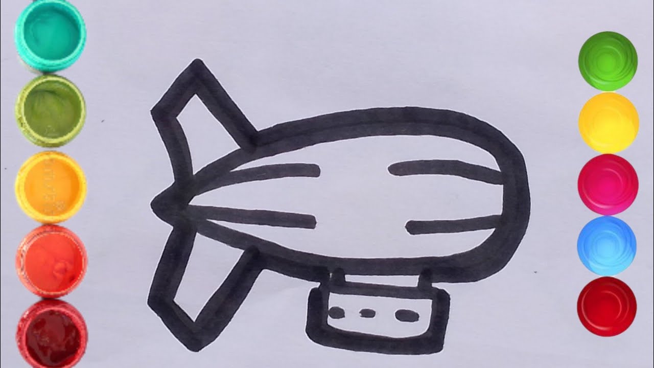blimps Drawing, Painting & Coloring For Kids and Toddlers_ Child Art ...