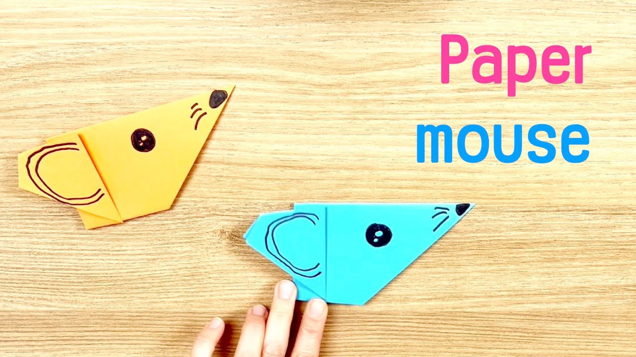 How to make paper mouse | origami | paper craft | easy craft for kids ...