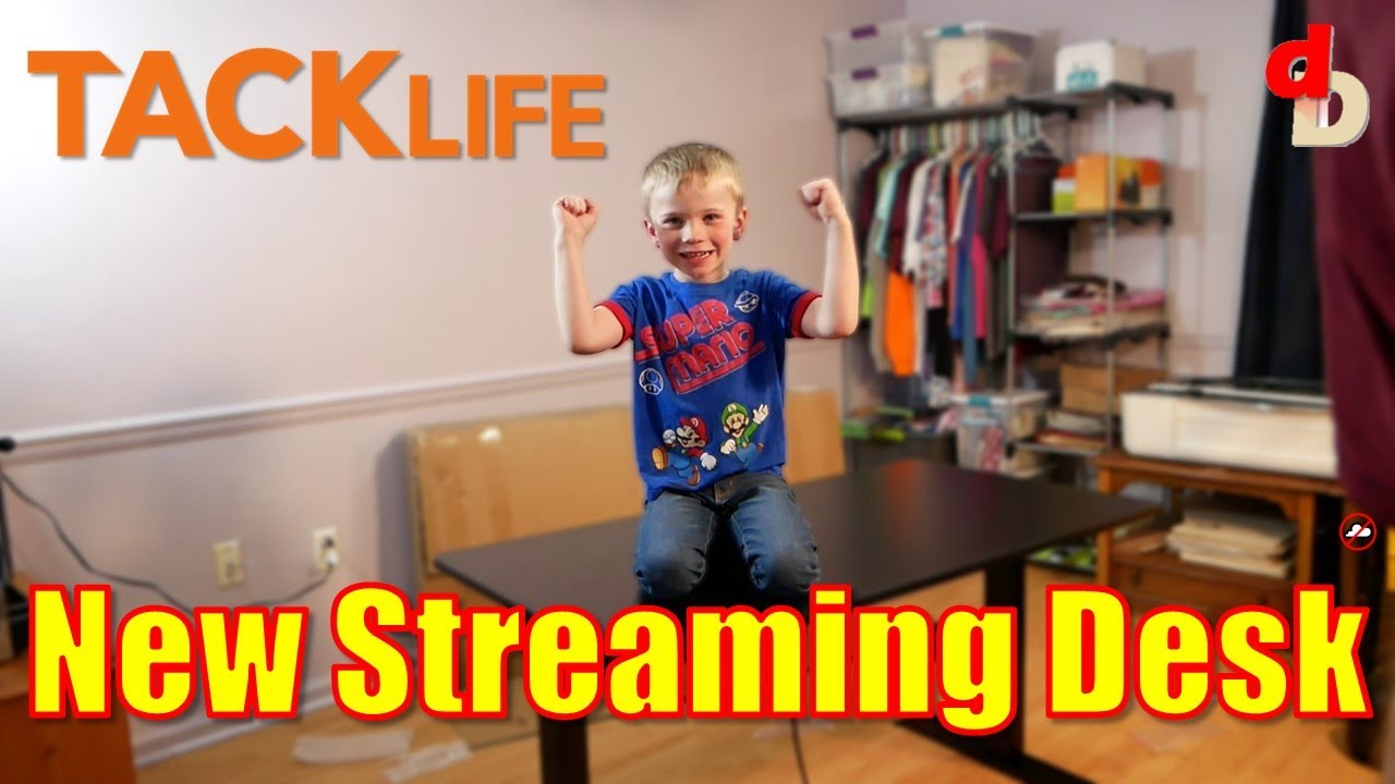 New Streaming Setup - Tacklife Electric Sit and Stand Desk - YouTube