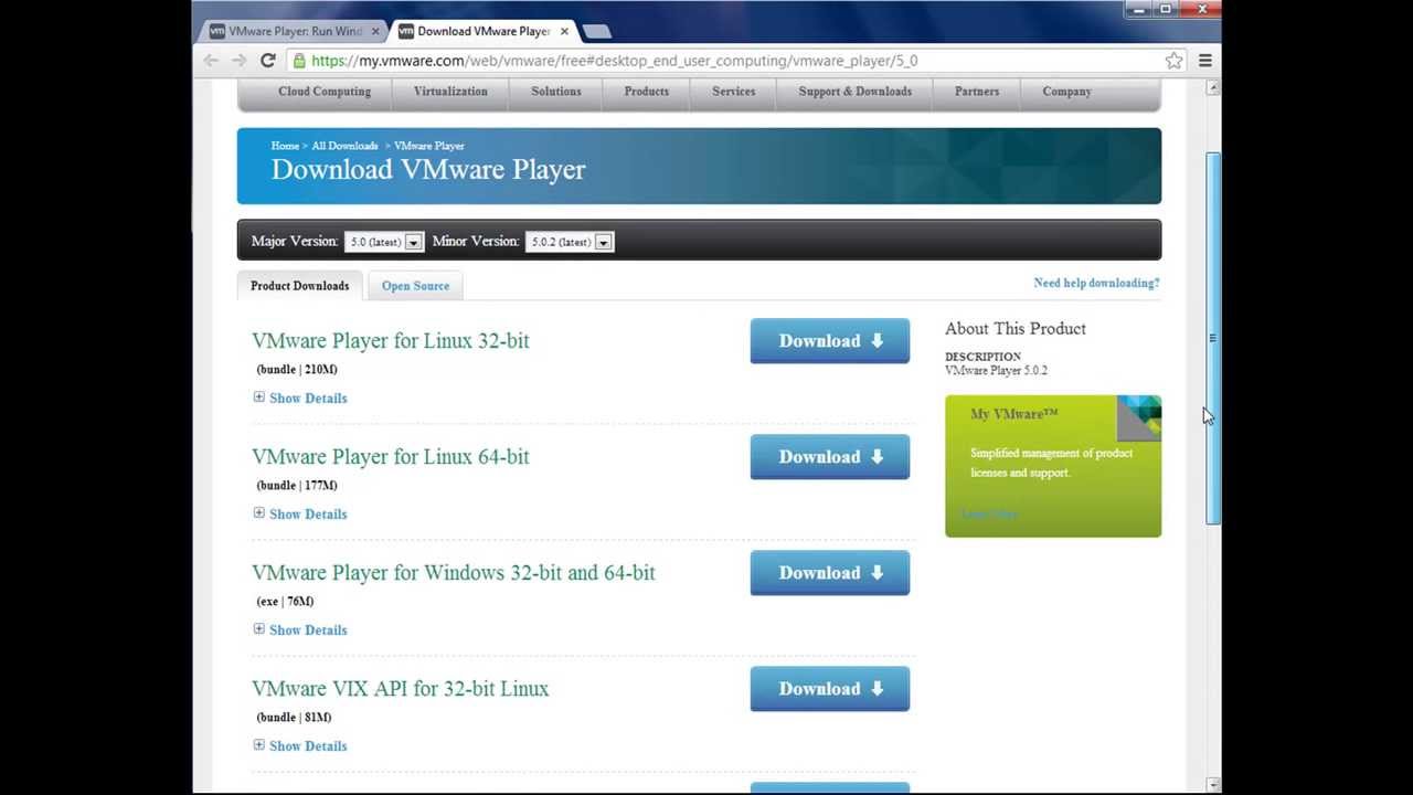 VMware Player 5.0 - Criar e Configurar Máquina Virtual - YouTube