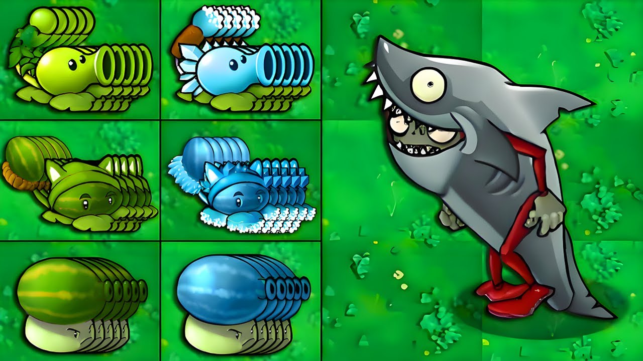 Plants Vs Zombies: 1 All New Plants Hybrid Vs 1 Zombie Shark + EXTRA ...