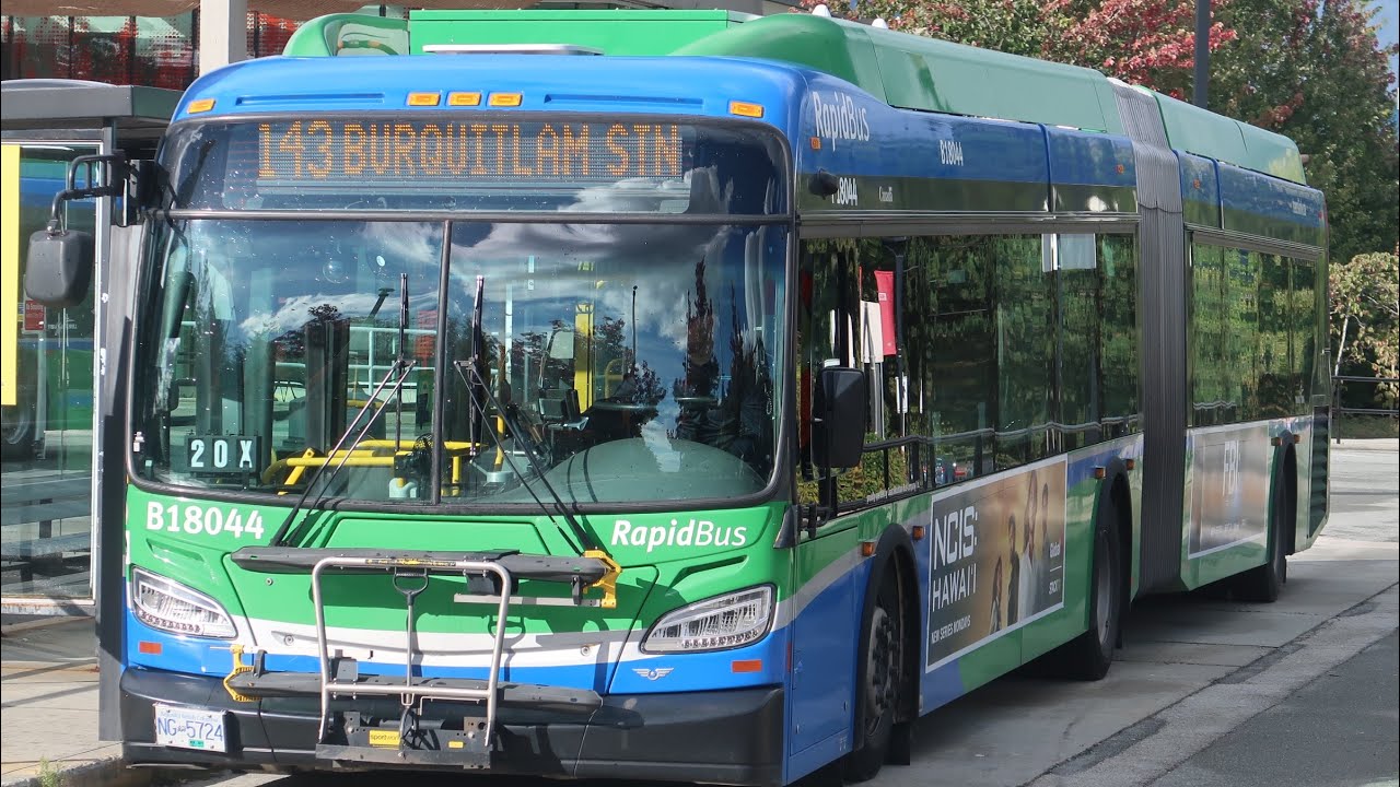 TransLink 2018 New Flyer XDE60 - P18044 (B18044) on route 143 SFU - YouTube