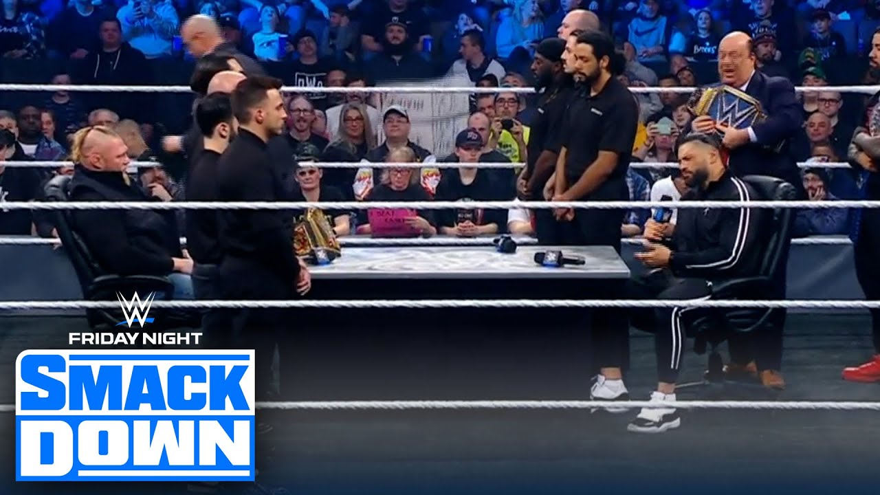 Brock Lesnar takes out WWE security at contract signing with Roman ...