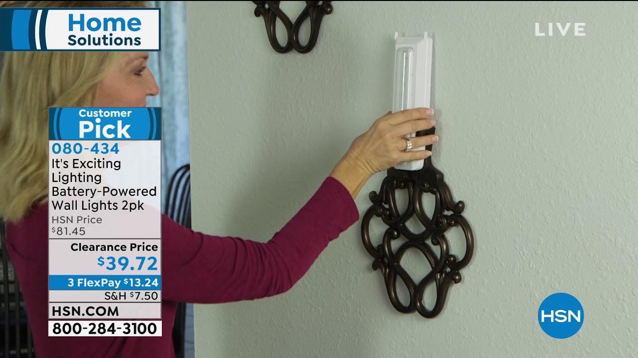 It's Exciting Lighting 2pk BatteryPowered Wall Sconce Set - YouTube
