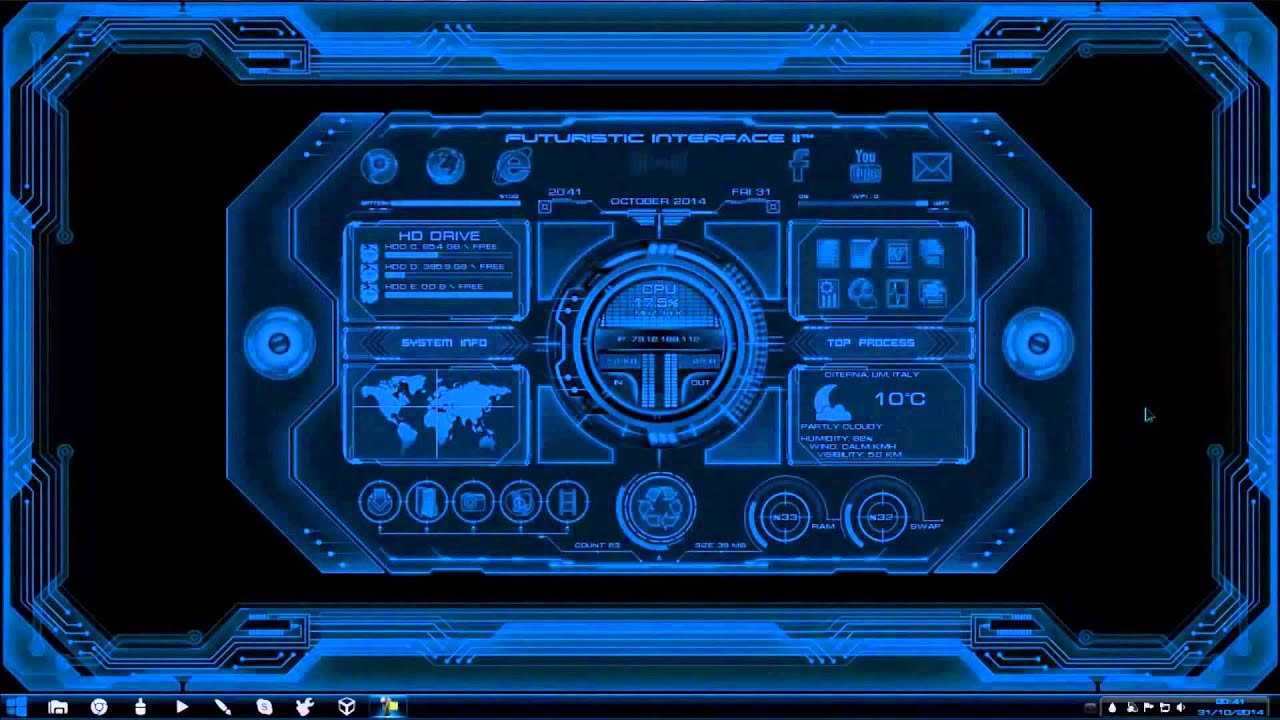 Tema Sub Zero FUTURISTIC INTERFACE - WINDOWS 7 - 2015 +EXTRAS - YouTube