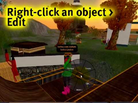 Opening edit tools - Second Life Video TuTORial QUICKTIP - YouTube