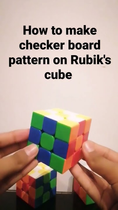 How to make checker board pattern on Rubik's cube #subscribe #cubing# ...