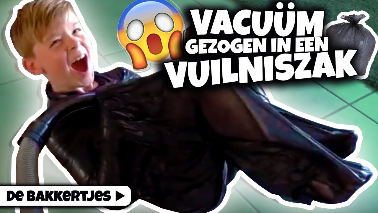 THE VACUUM - TRASH BAG CHALLENGE !! 😱🔊 - De Bakkertjes #247 - YouTube