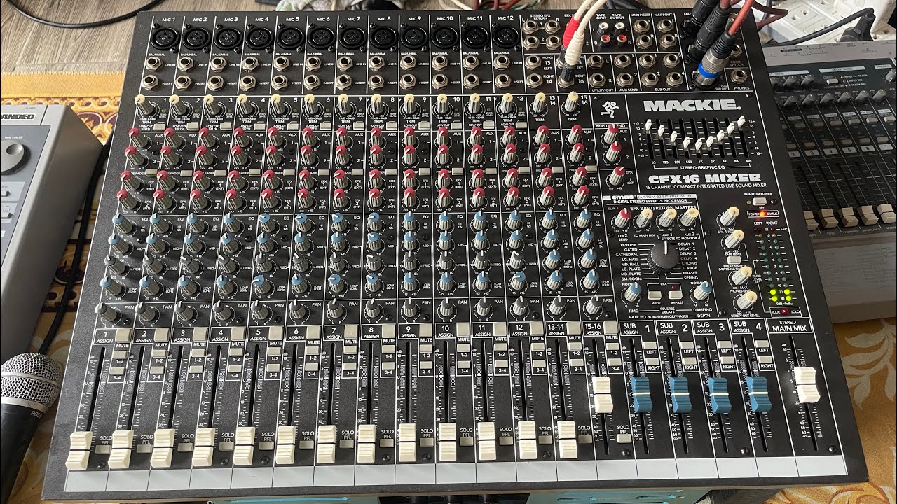 Mixer mackie cfx16 có effects hàng bãi Mỹ nòi 120vac đẹp như mới đủ các ...