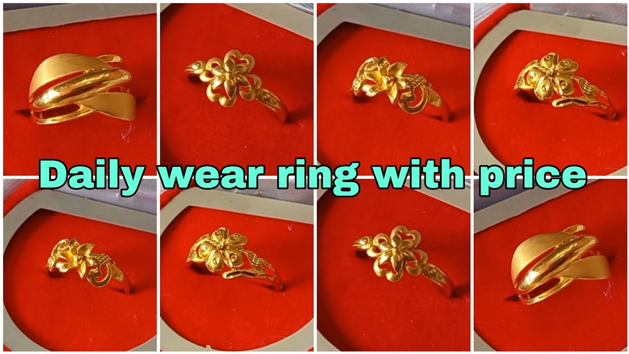 Daily wear jewellery ring in gold with price || Gold ring designs for ...