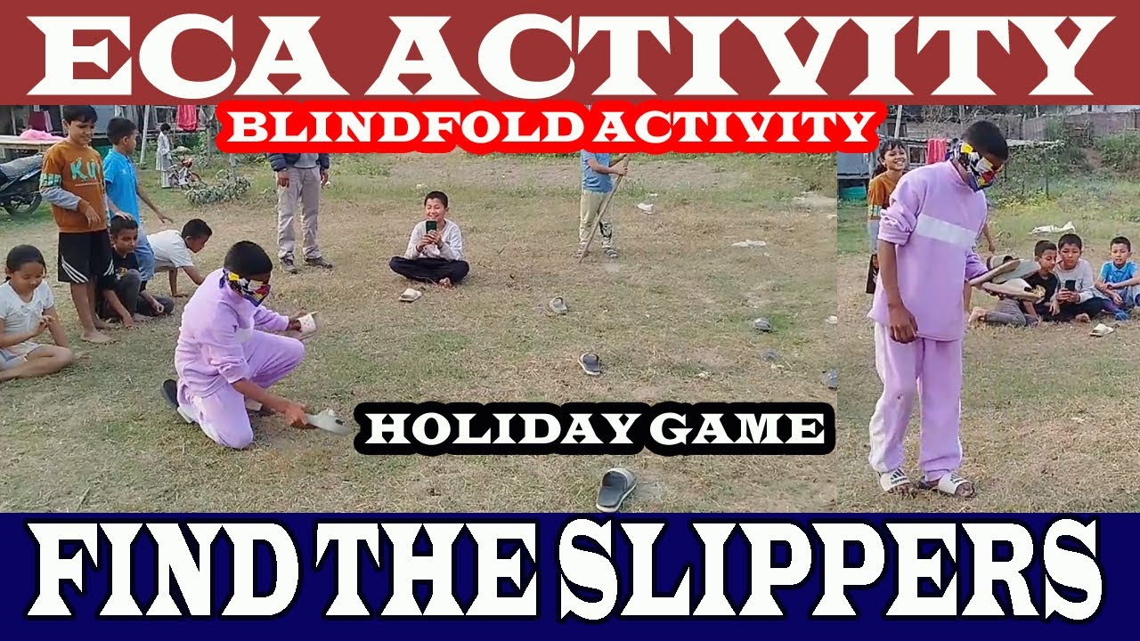 FIND THE SLIPPER GAME |FUN CHALLENGE |BLINDFOLD CHALLENGE |KIDS GAME ...