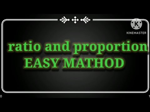 ratio and proportion easy method - YouTube