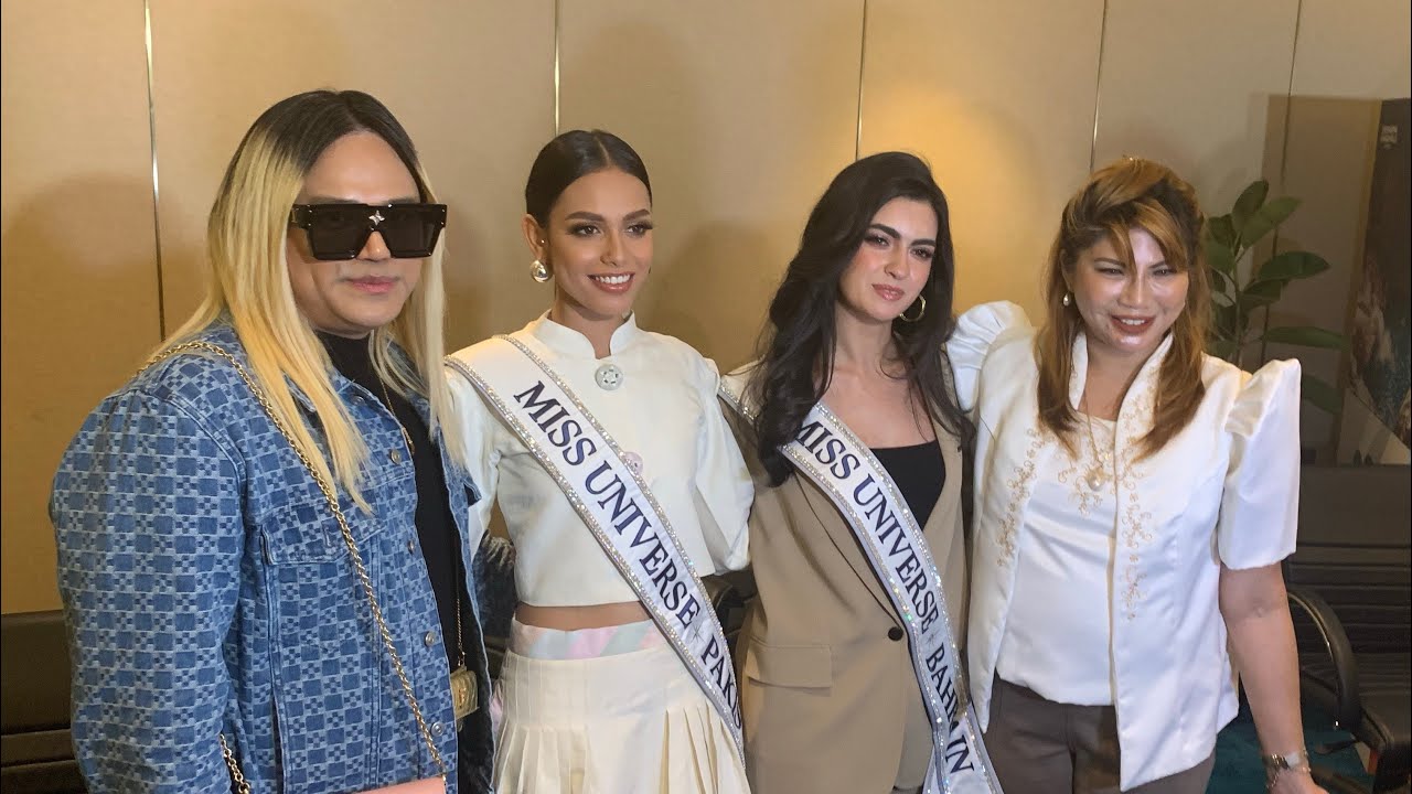 Miss Universe Bahrain 2023 Lujane Yacoub and Miss Universe Pakistan ...