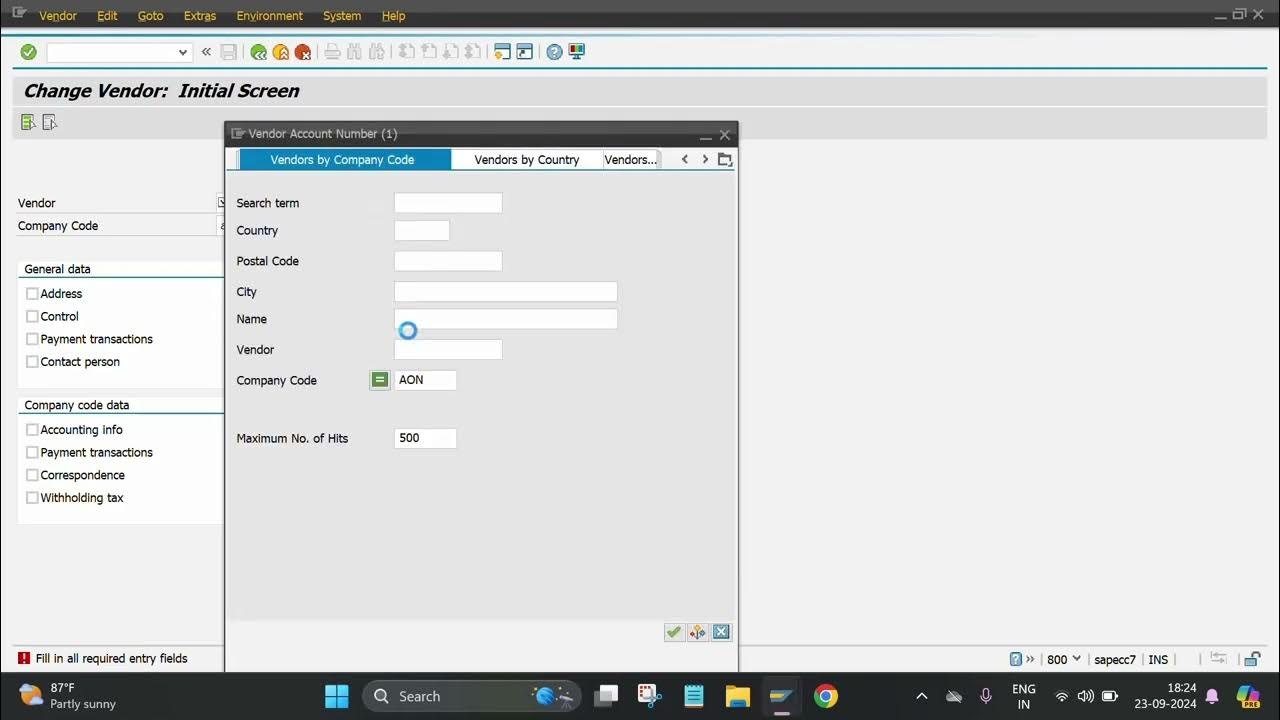 FK02 - how to change vendor master records in SAP - YouTube
