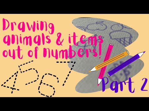 Learn how to draw animals and other items out of numbers !! Part 2 ...