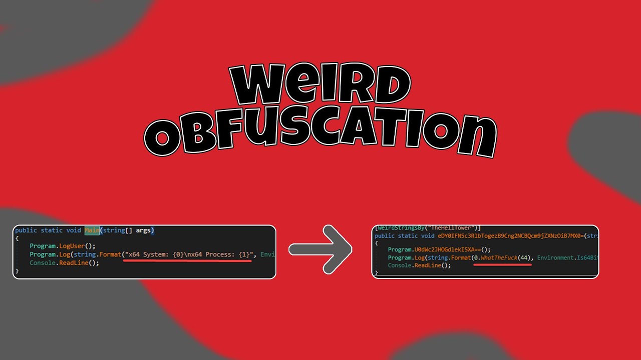 WeirdStrings Obfuscation | .Net Obfuscation - YouTube