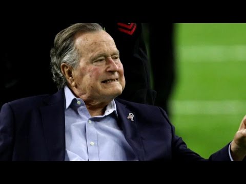 Former President George H.W. Bush hospitalized in Houston - YouTube
