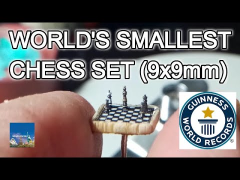 Guinness World Record : WORLD'S SMALLEST CHESS SET : Size 9X9 ...