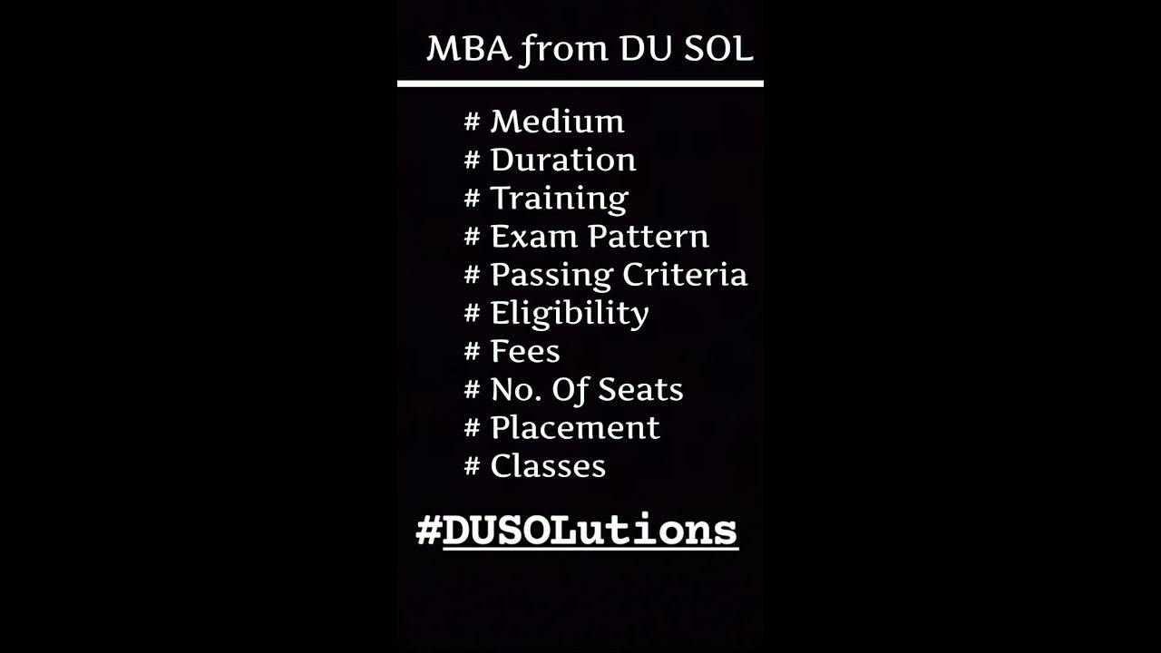 All About SOL MBA Eligibility, Fees, Placement, Admission, duration ...