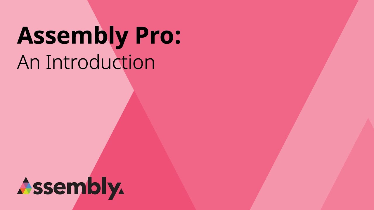 Assembly Pro - An Introduction - YouTube
