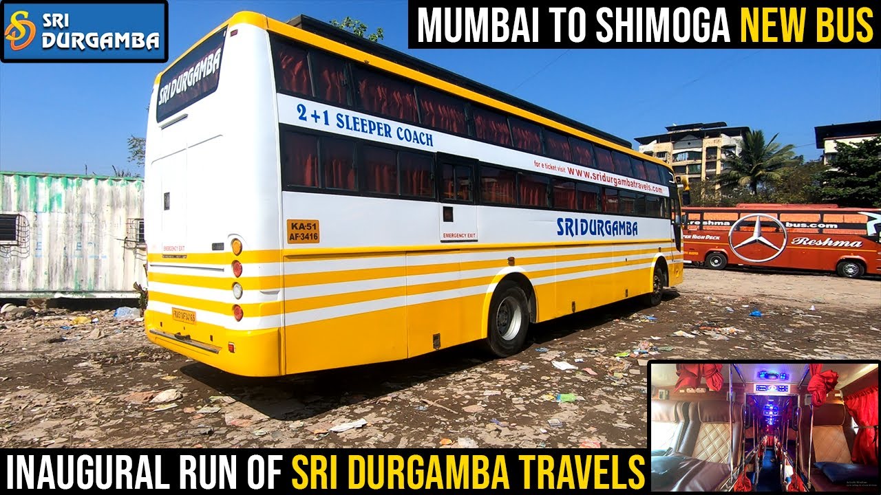 Inaugural run of Sri Durgamba Travels || Mumbai to Shimoga || Ashok ...